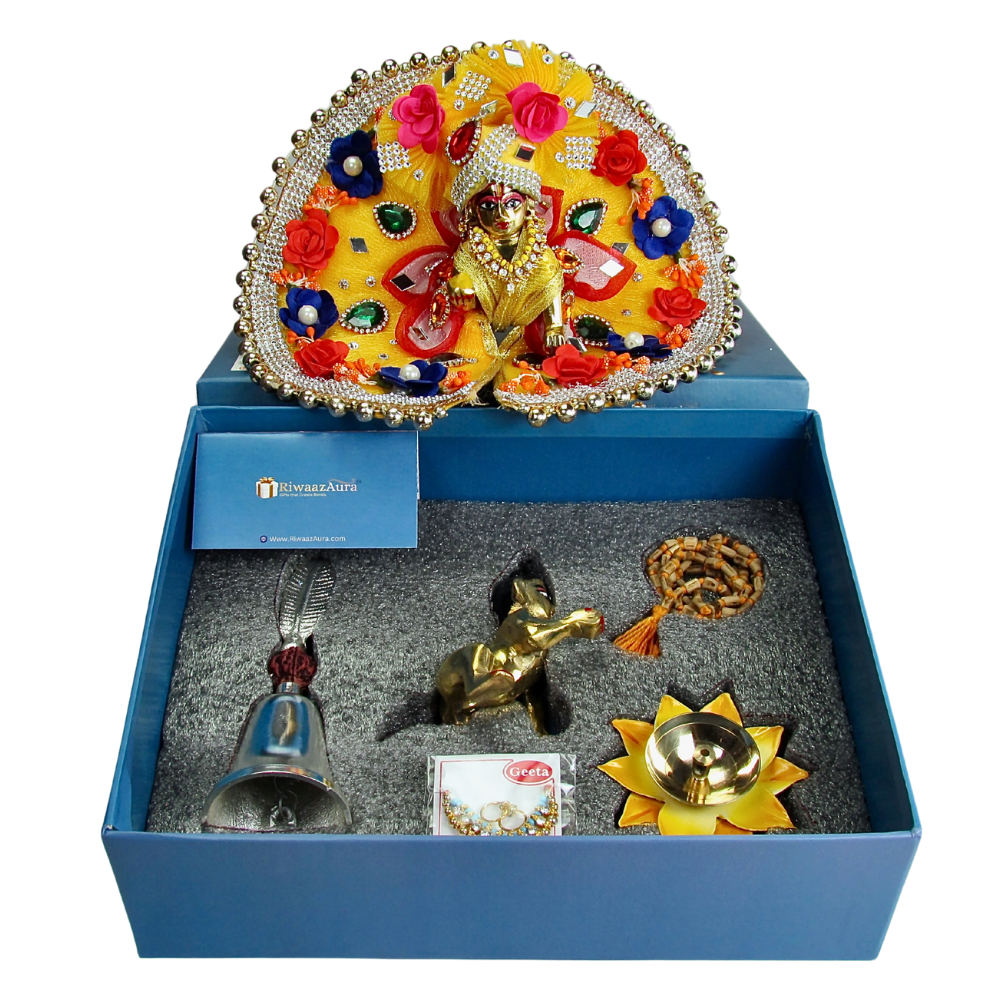 Divine Laddu Gopal Blessing Box | Complete Spiritual Gift Set - RiwaazAura